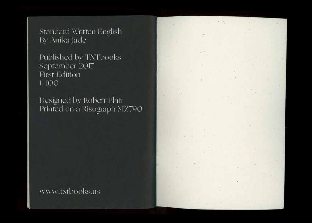TXTbooks — Standard Written English – Anika Jade